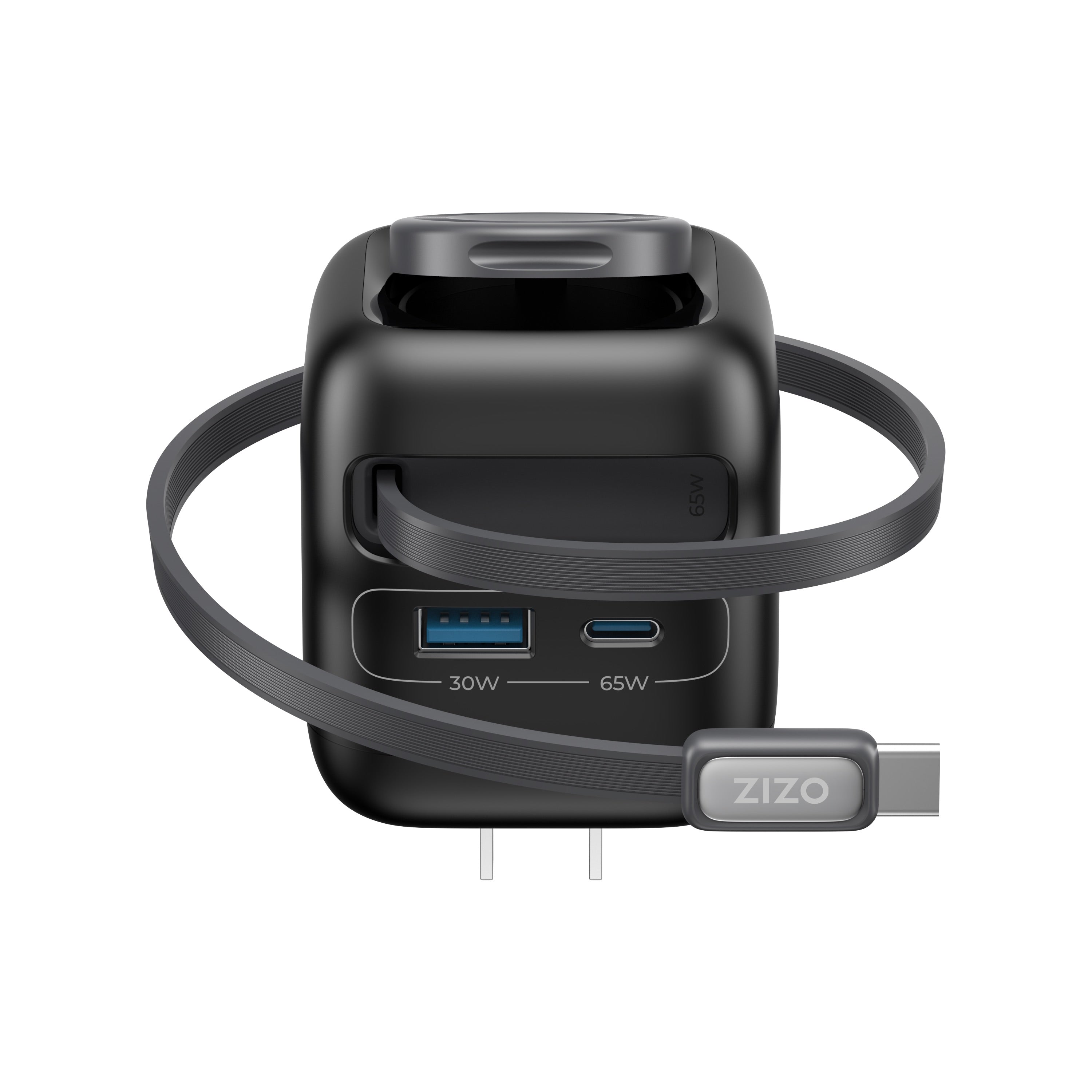 ZIZO PowerVault Cube 65W GaN Travel Charger with Smartwatch Dock Retra ...